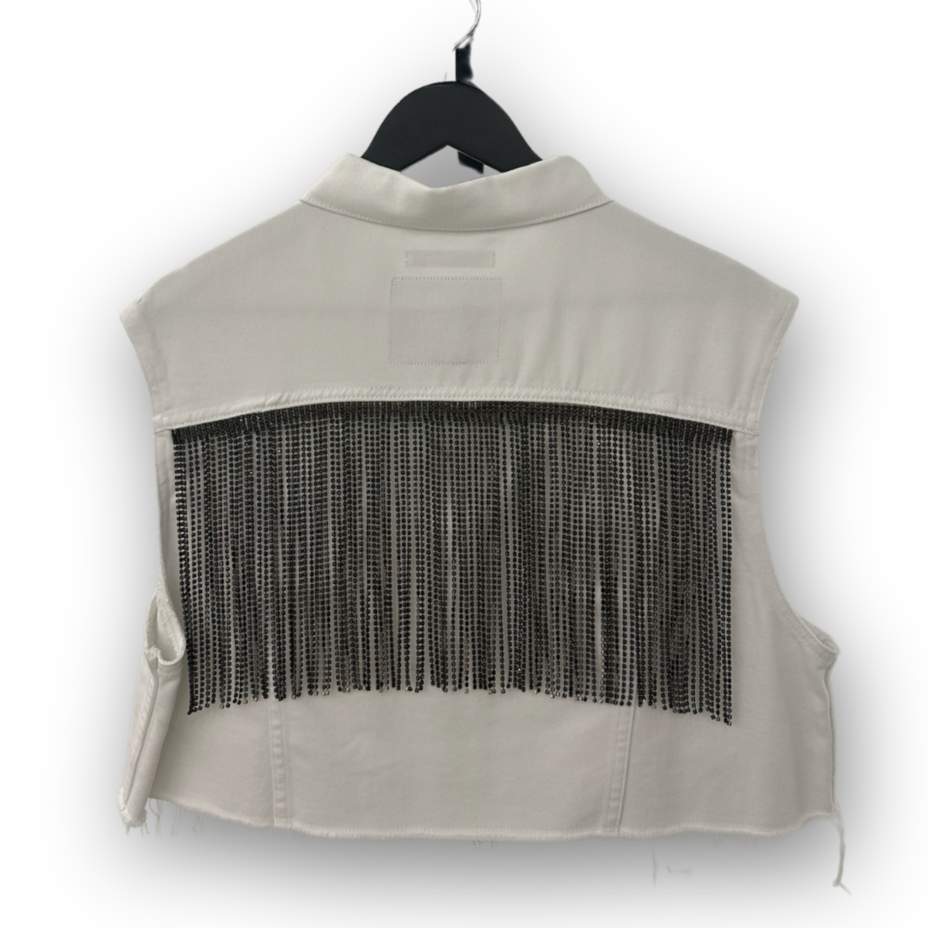 SAMPLE SALE RHINESTONE FRINGE VEST – DANIEL DIAMOND